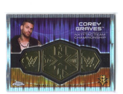 WWE Corey Graves 2015 Topps Chrome PULSAR Belt Plate NXT Tag Relic Card ...