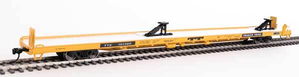 Walthers HO Scale 89' Channel Side Flatcar Trailer-Train #151360 ...