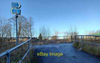 Photo 6x4 Harrogate, path leading to footbridge over rail line ...