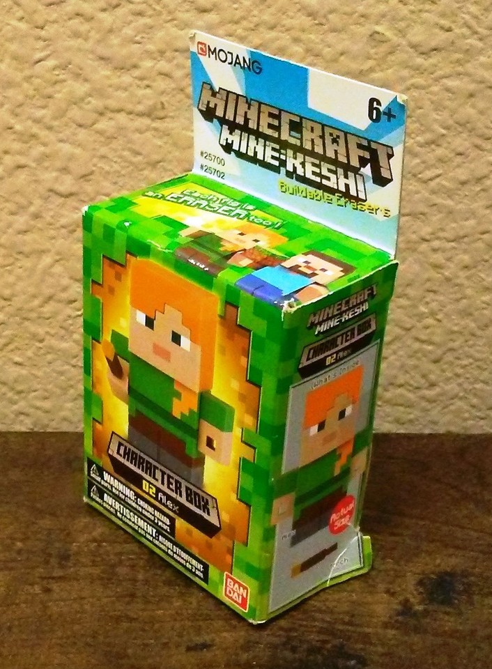 Mine-Keshi Minecraft Alex Character Box - Bandai - RARE HTF Minecraft ...