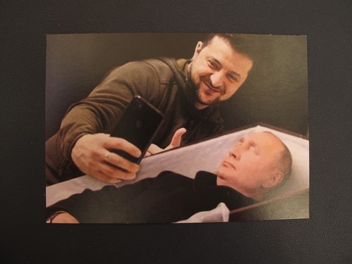 Postcard Ukraine 2022 President Zelensky 100 day war Russia putin hm | eBay