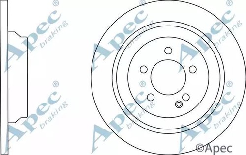 Brake Disc Pair Coated Solid Rear APEC DSK3151 Replace 4474230412 ...