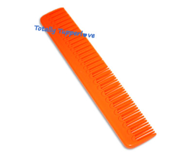 Tupperware Comb 6.75" Neon Orange Rare Vintage Hair Styling Tool Gadget ...