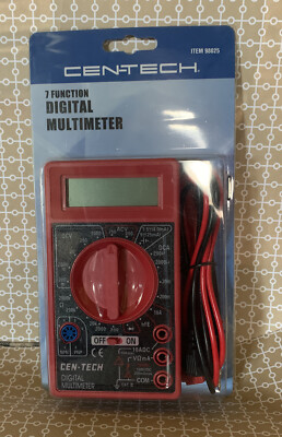 NEW Cen-Tech Brand~7 Function Digital Multimeter AC DC Voltage Current ...