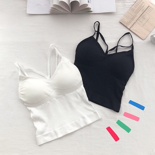 Women Cotton Lingerie Push Up Bra V Neck Tube Top Fashion Solid Color ...