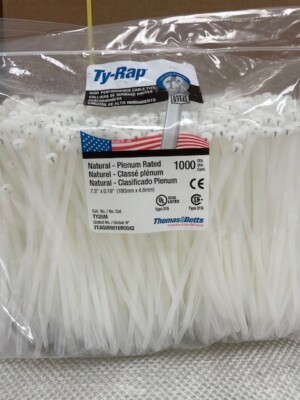 Thomas & Betts Ty-Rap Cable Tie TY25M 7.31" 50lb Natural 1,000/bag ...