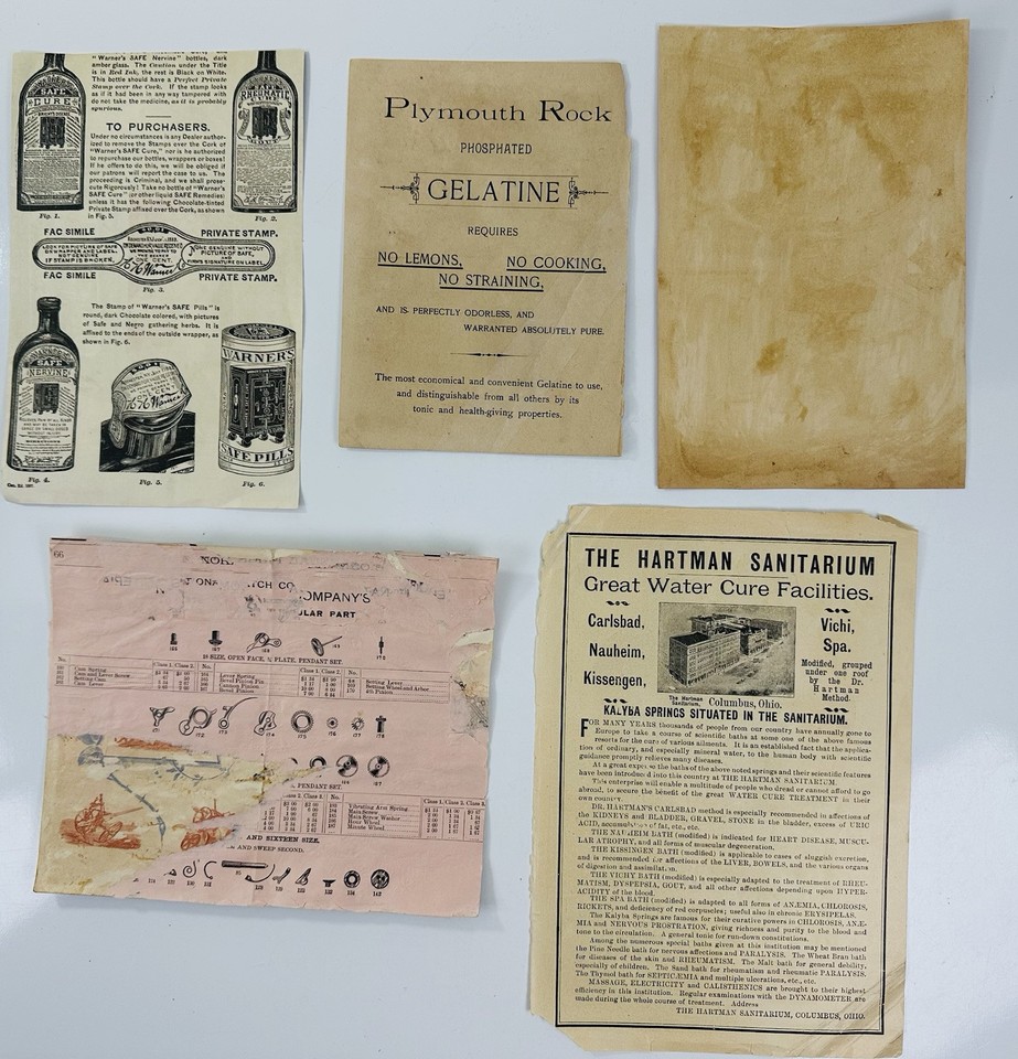 Antique Victorian Trade Card Paper lot Authentic 1890s set of 5 pieces ...
