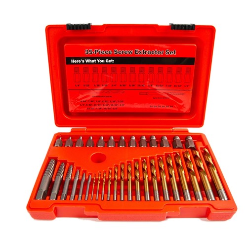 35PCS Screw Extractor and Left Hand Drill Bit Set, Multi Spline Screw/Bolts E... 710702403039| eBay