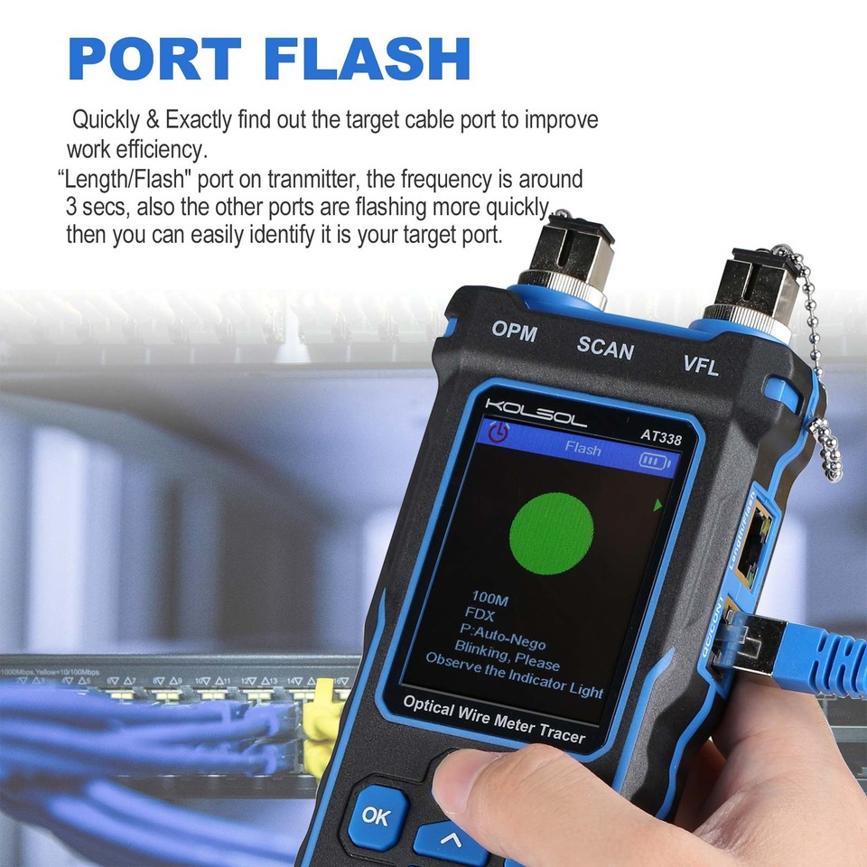 NF-8508 Network Cable Tester CAT5 CAT6 LAN Optical Wire Meter Power ...