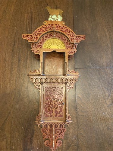 Antique 1940s Tramp Art Fretwork Clock Case | eBay