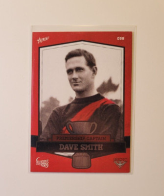 2013 AFL SELECT ESSENDON BOMBERS HALL OF FAME 140 YEARS CARD DAVE SMITH ...