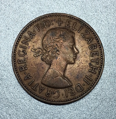 ONE PENNY 1966 ROYAUME UNI - ENGLAND ELISABETH II en état TTB - CUIVRE ...