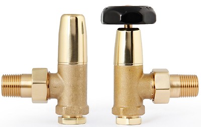 Bronze Brass Old School Traditional Style Radiator Valves Manual Pack ...