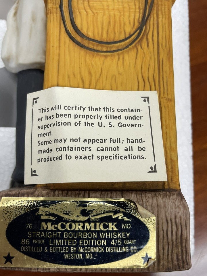 Vintage THOMAS EDISON McCormick Distilling Porcelain Decanter | eBay