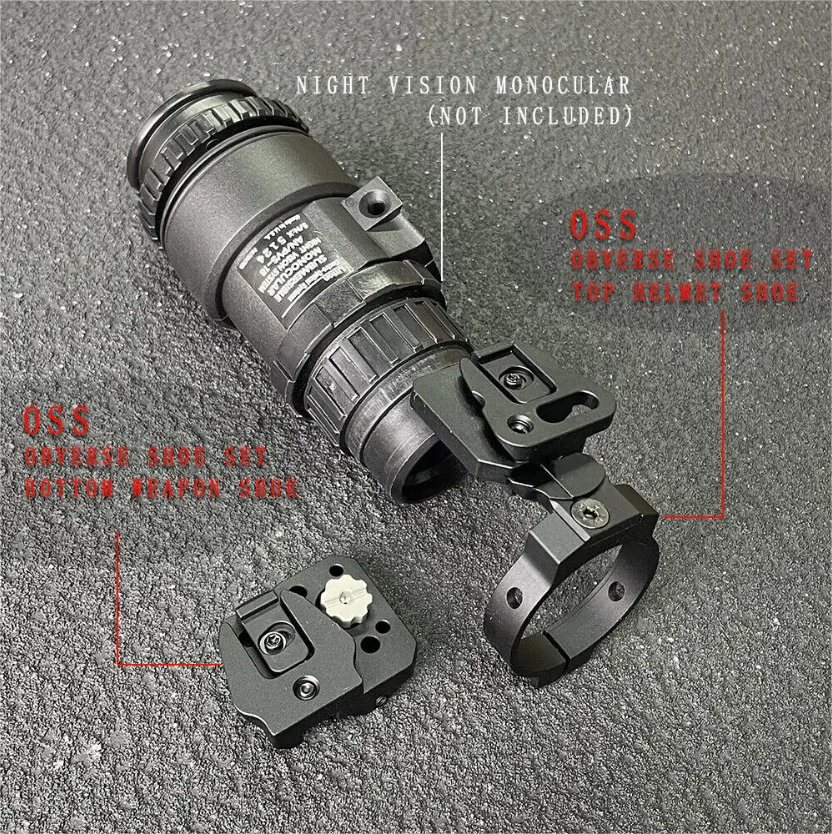 RQE KVC Universal Dual Bridges NVG Mount W/NVG Mount OSS OBVERSE SHOE ...