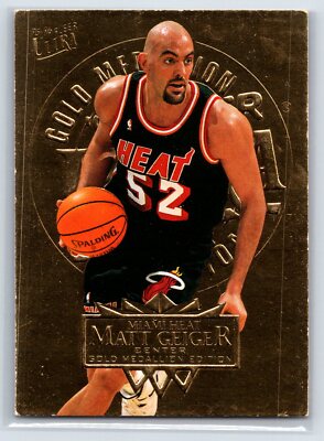 1995-96 Ultra #95 Matt Geiger Gold Medallion Miami Heat | eBay