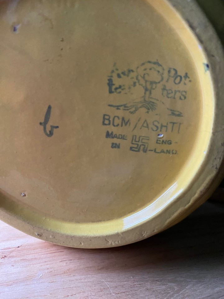 Ashstead Pottery Yellow Barclays / Samuel Johnson Mug | eBay UK