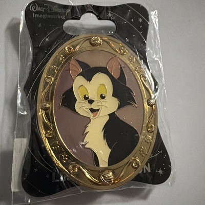 WDI Figaro Cat Portrait Gold Frame D23 Expo LE 300 Pin Pinocchio Cast ...