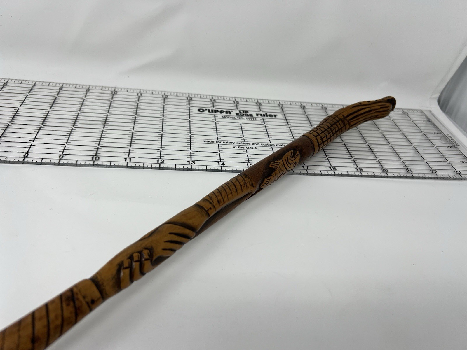 Folk Art Hand Carved Cane,museum Piece,vintage Cane,v… - Gem