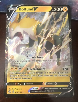 Pokemon TCG Fusion Strike Boltund V Holo Ultra Rare 103/264 NM | eBay