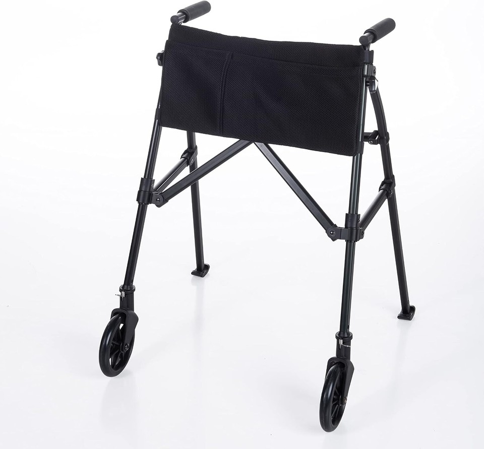 Compact Fold-N-Go Walker - Lightweight Rolling Walker with Wheels and ...