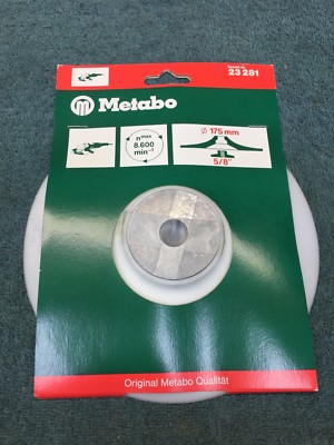 New Metabo Backing Pad For Grinder- 175mm With 5/8 Hub | eBay