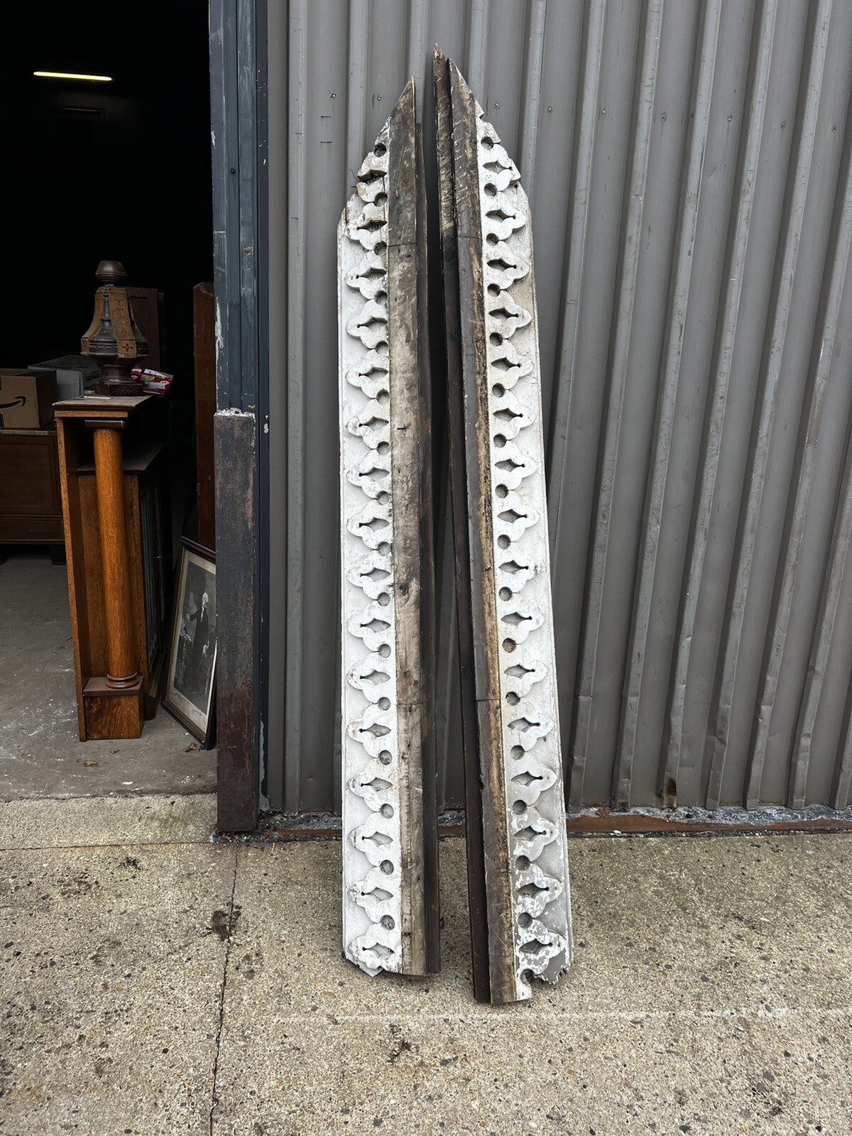 c1870 victorian gable end barge/frieze board fleur de lis pattern ...