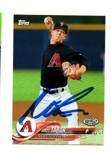 Matt Tabor 2018 Topps Pro Debut IP hand autographed signed card 34 ...