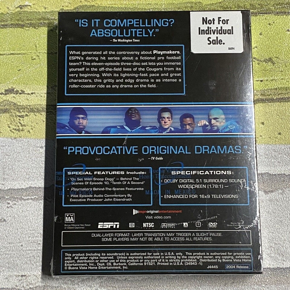 Playmakers DVD 2006 ESPN Complete Series 3 Disc Set 796019795227| eBay