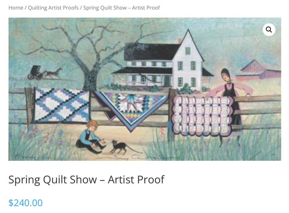 P Buckley Moss "Spring Quilt Show" framed Print | eBay