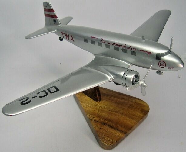 Douglas DC-2 Trans World TWA DC-2 Airplane Desktop Kiln Dry Wood Model ...