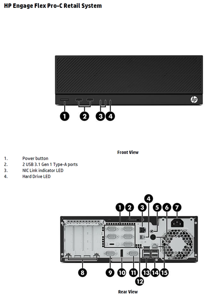 NEW HP Engage Flex Pro-C Retail System Intel Core i5 8GB RAM 256GB SSD ...