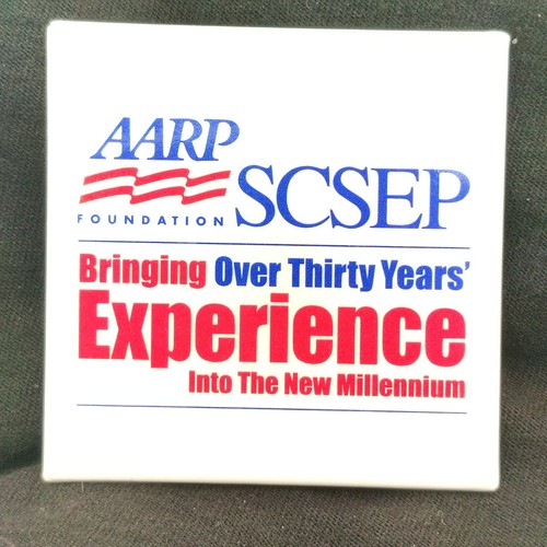 AARP Foundation SCSEP Vintage Pin Button Pinback | eBay