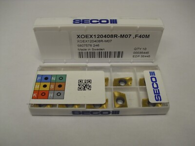 XOEX 120408R M07, F40M SECO Insert **10PCS** Genuine | eBay