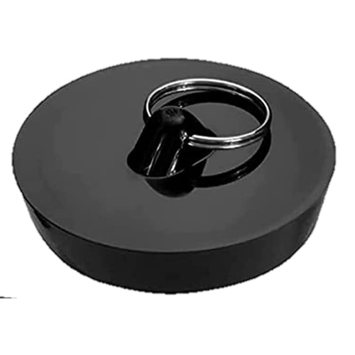 Black Rubber 45mm Bath Plug & 18” Chain – Universal Replacement ...