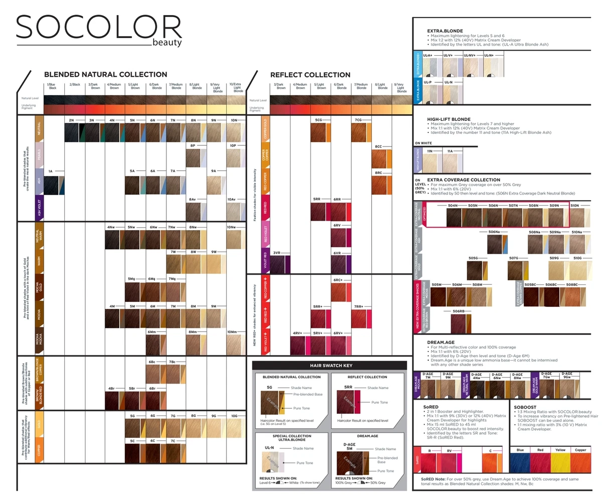 Matrix Socolor Hair Color Chart Matrix Socolor Hair Color Chart