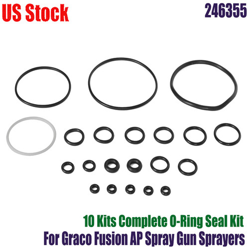 10 Kit O-Ring Complete Rebuild Kits for Graco Fusion Air Purge AP ...