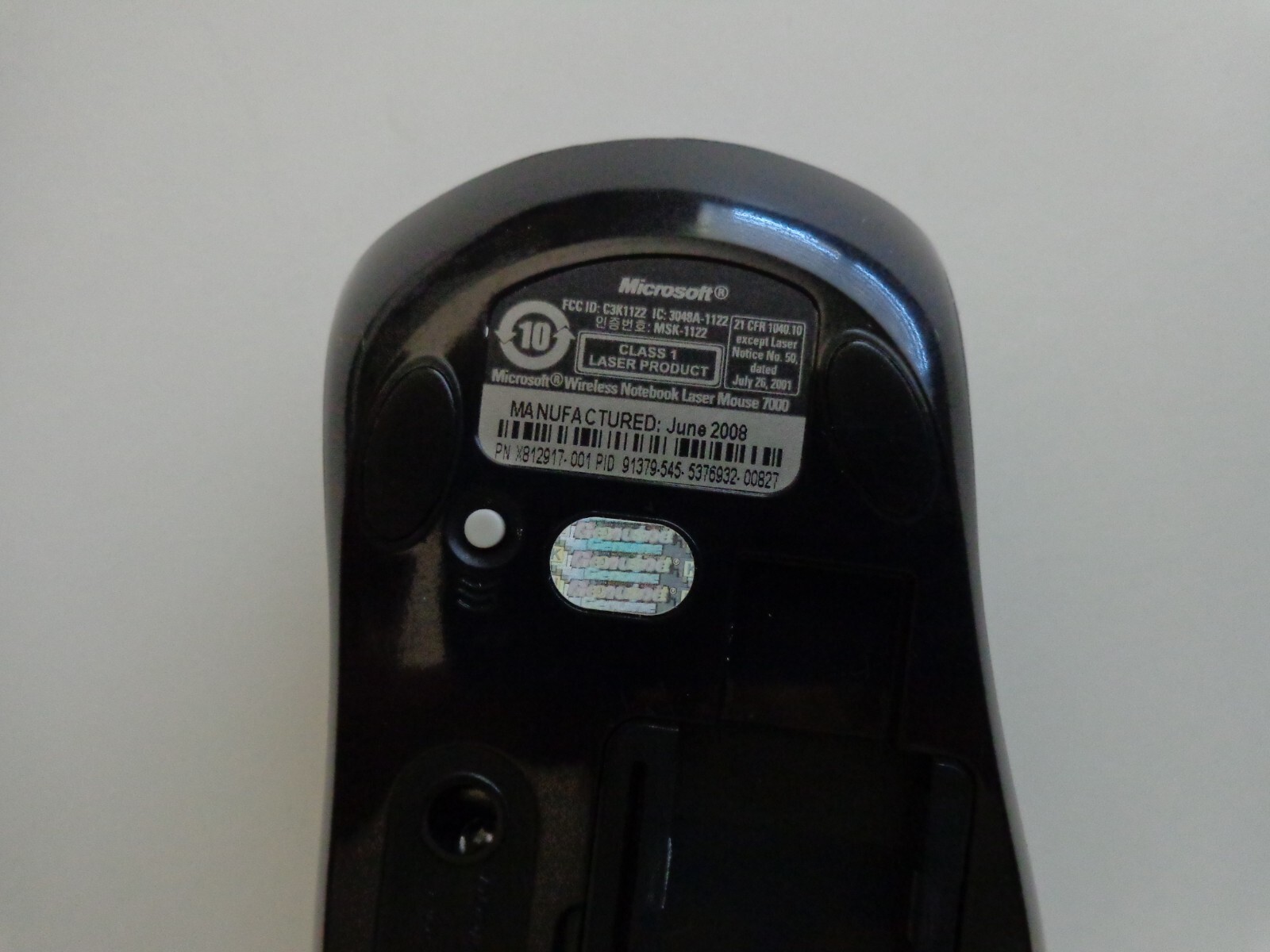 Microsoft Wireless Notebook Laser Mouse 7000 With Receiver Mac/Win USB ...