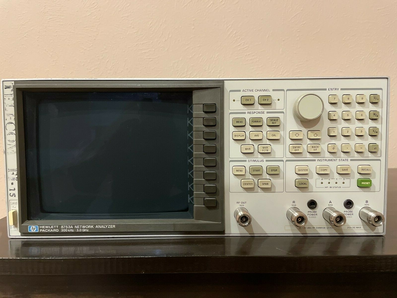 HP Agilent 8753A Network Analyzer 300 KHz - 3.0 GHz, Option 010 - USED ...