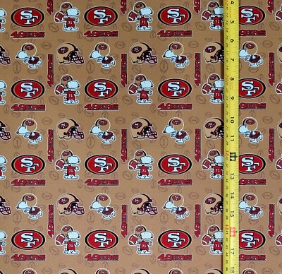 SNPY SAN FRANCISCO 49ERS GOLD FABRIC ( HALF YARD OR 1 YARD) | eBay