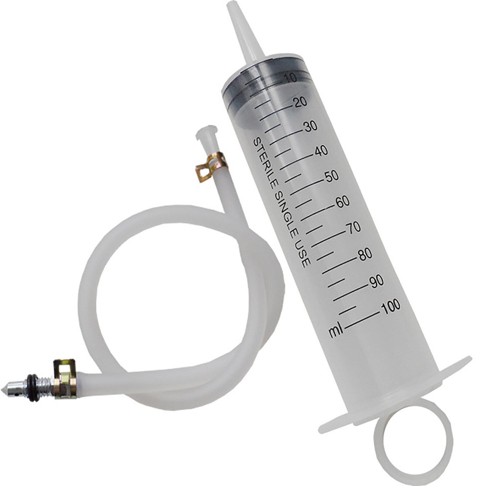 Syringe Tool Kit Oil Pipe for Motorcycle Gas Hydraulic Disc Brake 100ML ...