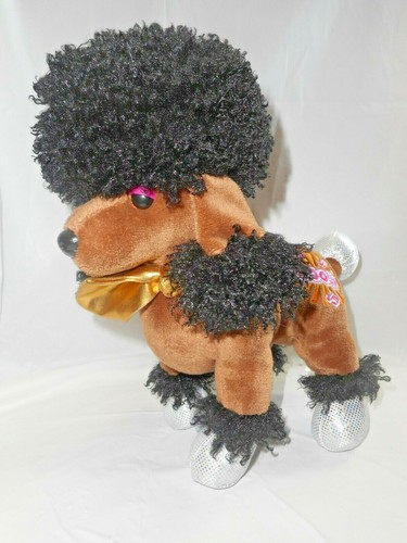 Ganz Webkinz Rockerz Groovy Poodle 11" Plush Brown Black Dog Gold Scarf ...