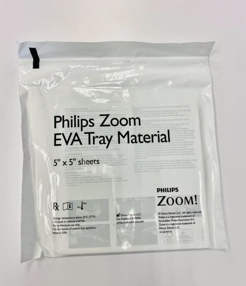 Philips ZOOM! EVA Custom Teeth Whitening Tray MATERIAL 5X5 IN 040 in 2 per bag | eBay