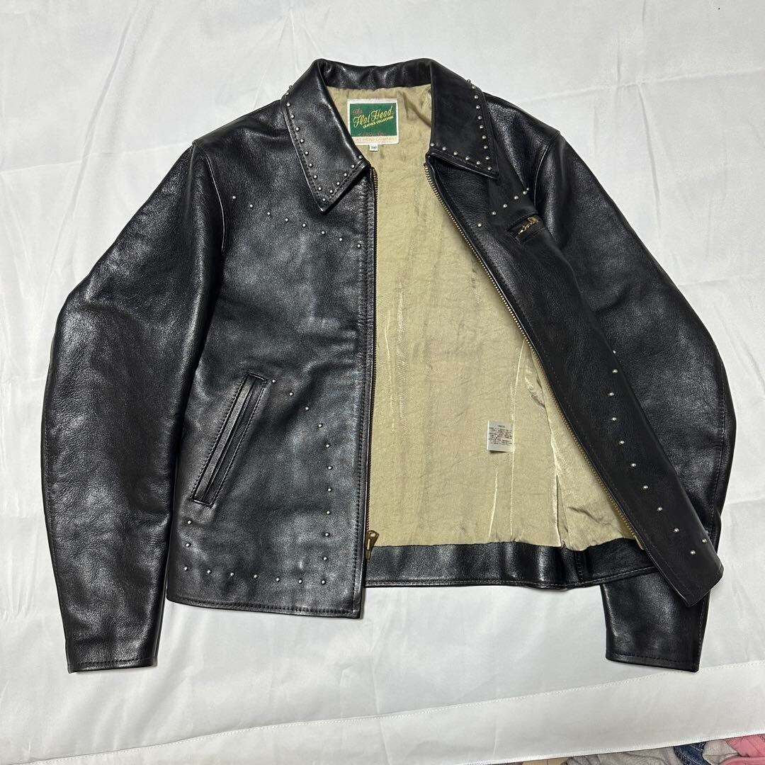 The Flat Head Horsehide Single Leather Jacket Black S… - Gem