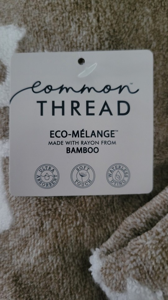 3 Piece set Common Thread ECO-MELANGE Bath Hand Tip Towels Mushrooms ...