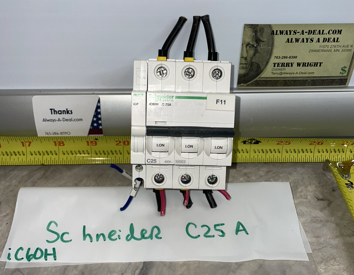 Schneider Electric C25 Circuit breaker A9F07325 Acti9 iC60H C 25A ...