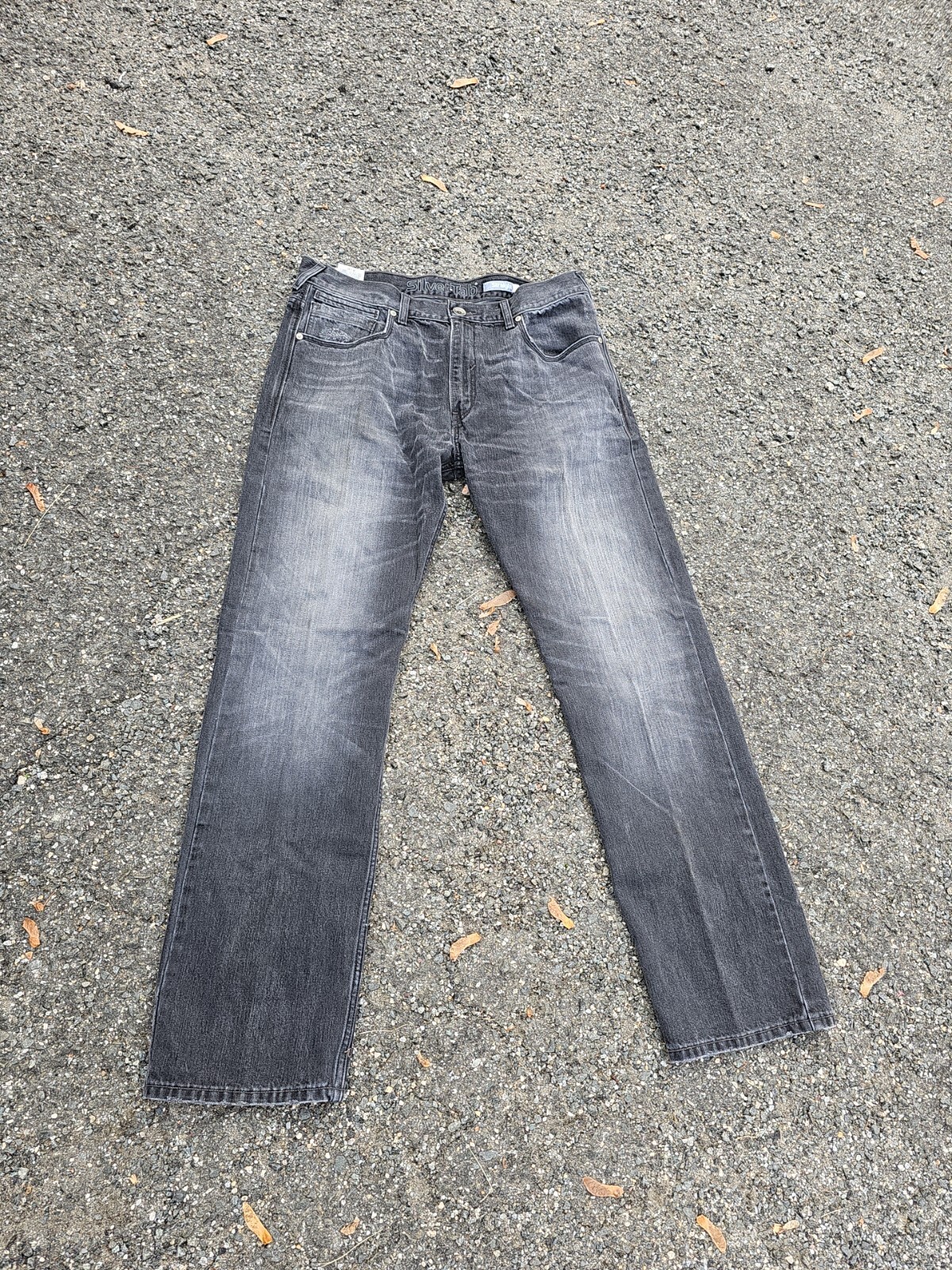 Men's Vintage Levi's SilverTab Straight Jeans Black Label 36x32 Y2K ...