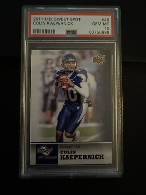 2011 COLIN KAEPERNICK Rookie RC PSA 10 UPPER DECK SWEET SPOT #49 Nevada ...