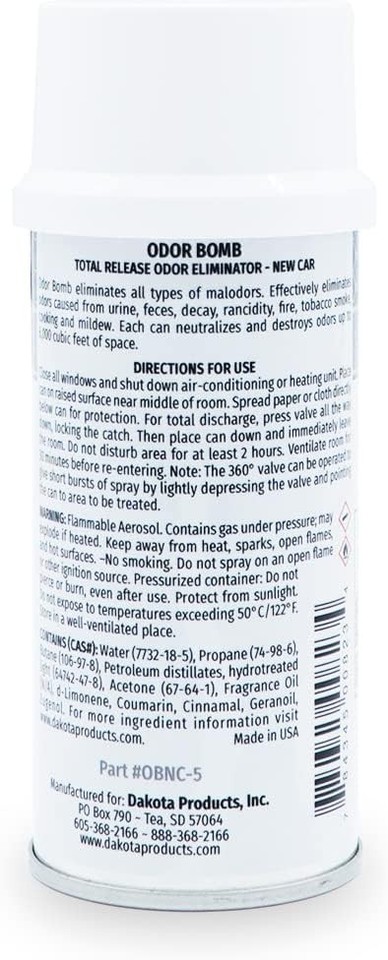 Dakota Odor Bomb Car Odor Eliminator 5oz - New Car Scent | eBay