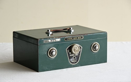 Antique Handheld Safe Showa Retro Cash Box Retro BOX CASH Vintage ...